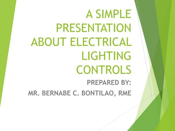 one lamp controlled by one switch | PPTX | Consumer Electronics | Technology & Computing