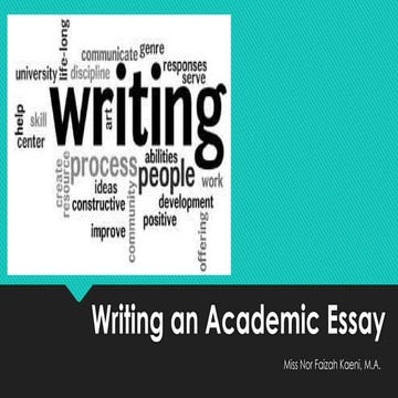 Writing an Academic Essay.................. | PPT