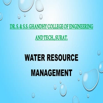 Presentation on water resources management | PDF