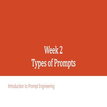 Types of Prompts (Artificial Intelligence) | PPTX