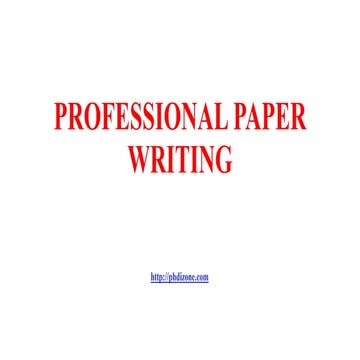Professional Paper Writing | PPTX