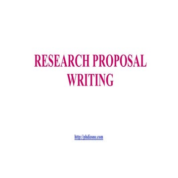 Research Proposal Writing | PPTX | Education