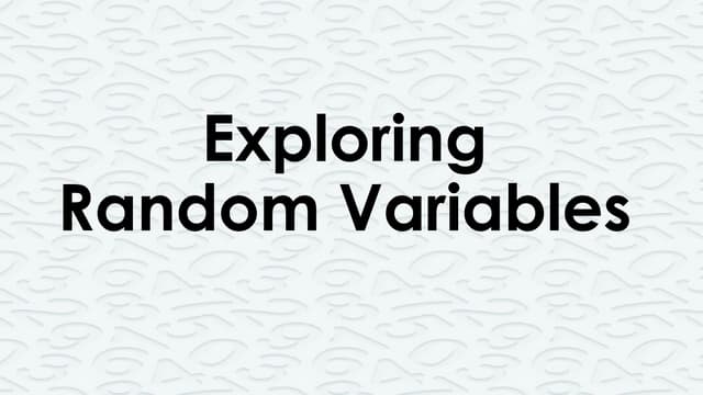 Discrete and Continuous Random Variable | PPTX | Physics | Science