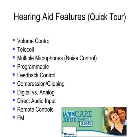 Hearing Aid Features (Quick Tour) | PPT