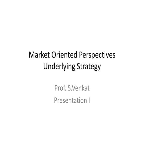 Chapter 1 Marketing Strategy | PPT