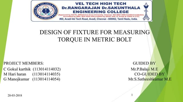 Fixture Designing | PPTX