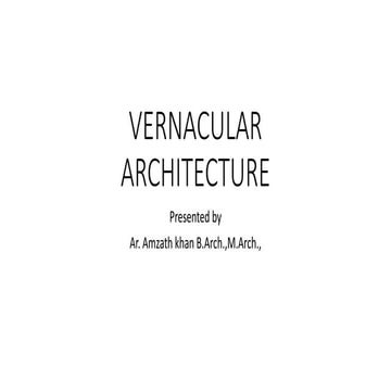 vernacular architecture | PPTX