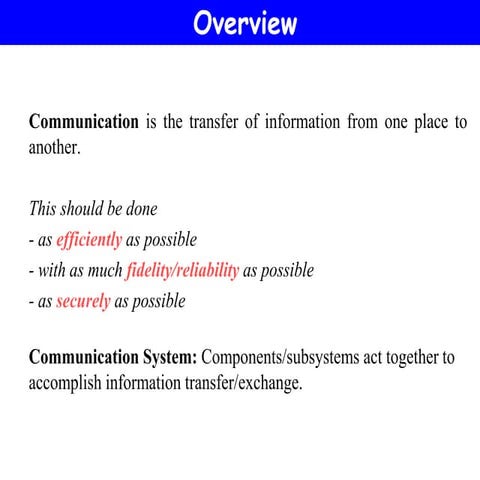 Elements of communication system | PPTX