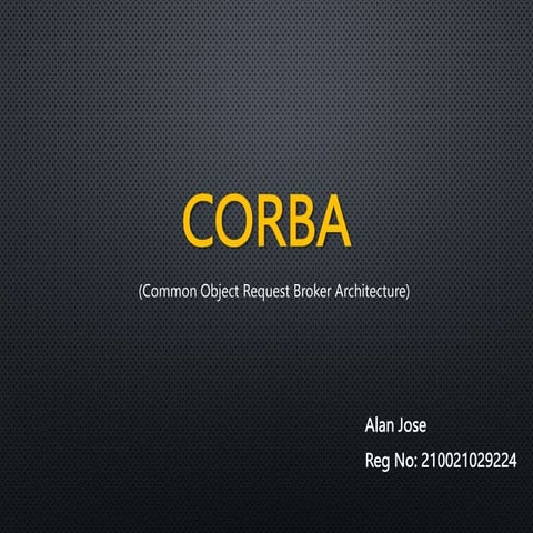 Ppt 1 Pptx For Corba Common Object Resource Broker Ppt
