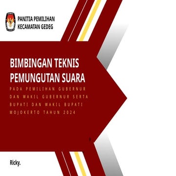 ppt bimbingan teknis kpu terbaru pilkada 2024 | PPT