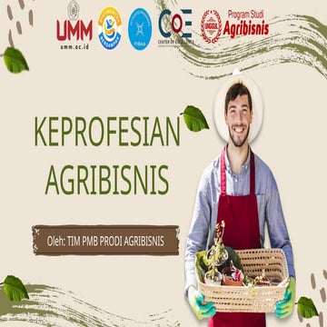 PPT 1. Materi Promosi PMB_Keprofesian Agribisnis | PPTX