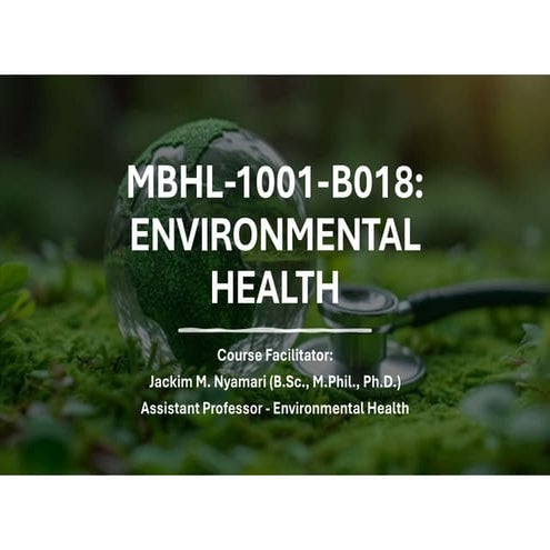 Environmental Health.ppt MBCHB-1001-BO18 | PDF