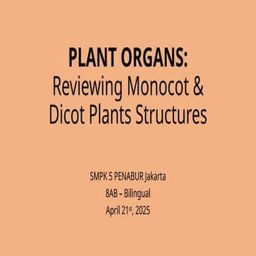 Monocots and dicots | PPT