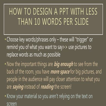 Powerpoint with 10 words or less | PPTX