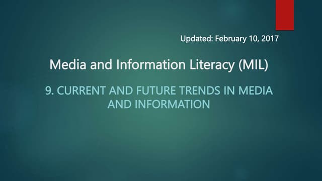 PPT 15 - Current Future trends | PPT PPT 15 - Current Future trends | PPT