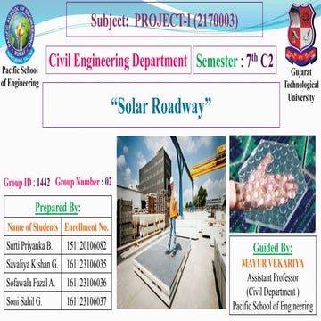 solar roadway (solar power smart highways | PPTX