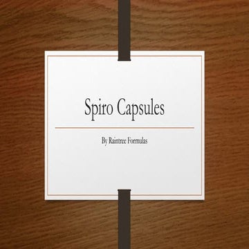 Spiro Capsules Slide Show Presentation | PPTX