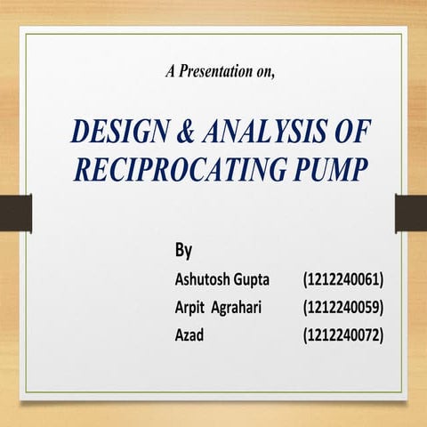 pump design | PPT
