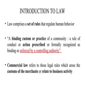 PPT 1_Business Law ppt for management student | PPT