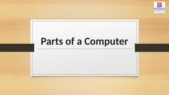 Computer Parts Lesson 1 | PPTX | Computer Peripherals | Computing