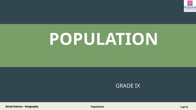 Factors Affecting the Distribution & Density of Population | PDF ...