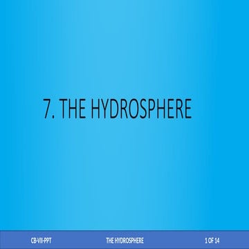 PPT1_CB_VII_SSc_history_THE HYDROSPHERE.pptx