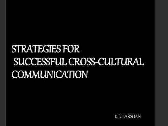 Cross-Cultural Communication | PPT | Family and Relationships