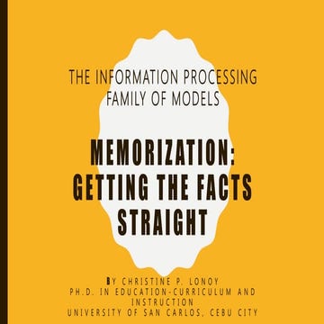 Memorization: Getting the Facts Straight | PPTX