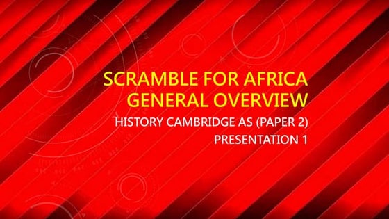 Colonialism and its effect on the African presentation | PPTX