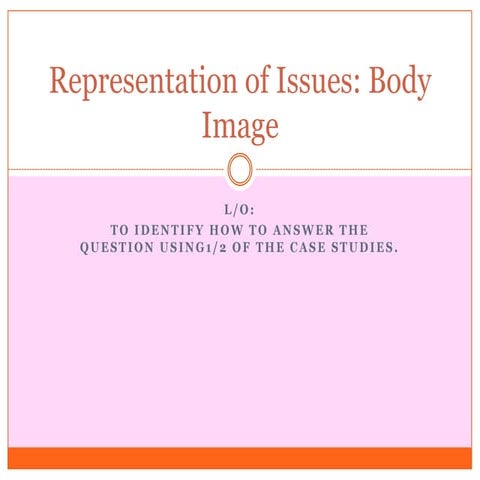 Representation of Body Image (MS1) | PPTX