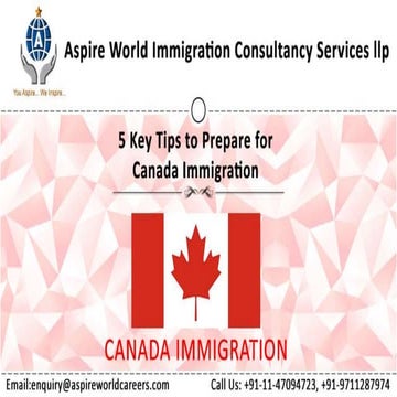 Prepare for Canada Immigration | PPTX