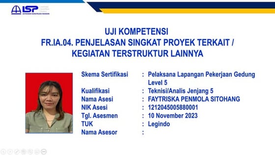 Presentasi SKK Level 6 Pengawas Struktur Bangunan Gedung | PPTX