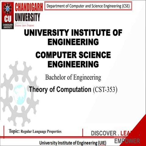 Ppt 211the Pumping Lemma For Regular Sets Application Of The Pumping Lemma Ppt 