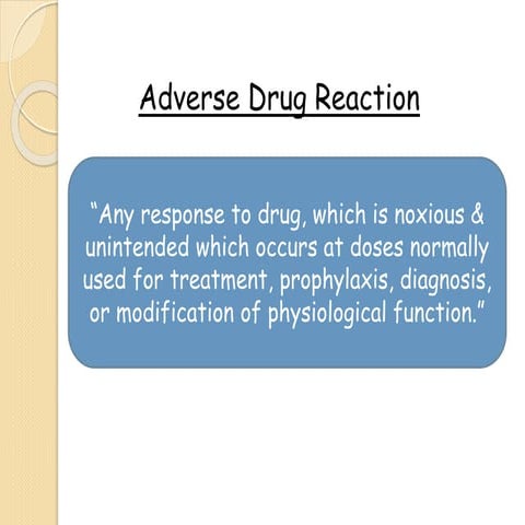 adverse drug reactins notes in detail summary | PDF