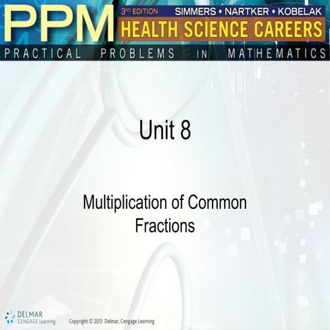 Multiplication of Fractions for healthcare | PPT