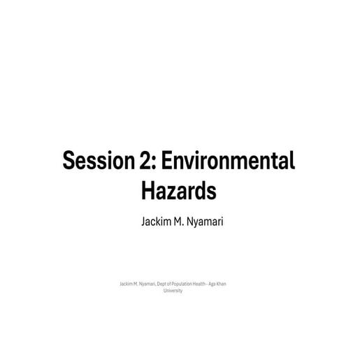 Environmental Health Hazards-Types of hazards | PDF
