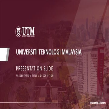 UTM University Template for Presentation | PPTX
