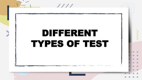 Type and classification of test | PDF | Science