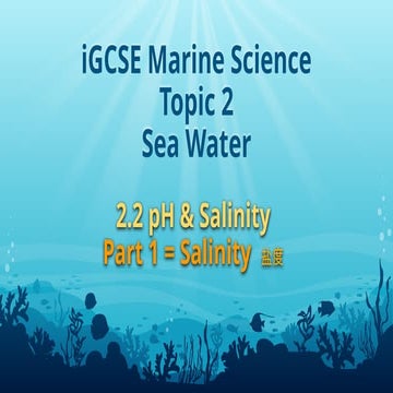 Comprehensive iGCSE Marine Science: Understanding Sea Water Salinity ...