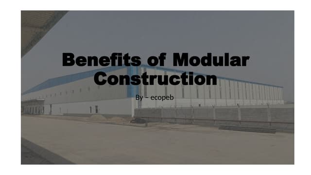 Modular construction ppt | PPTX