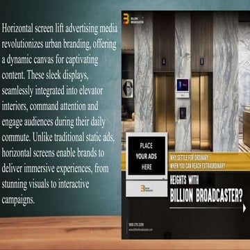 The Power Of Horizontal Screen In Lift Advertising | PPT
