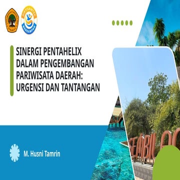 Sinergi Pentahelix Dalam Pengembangan Pariwisata Pptx