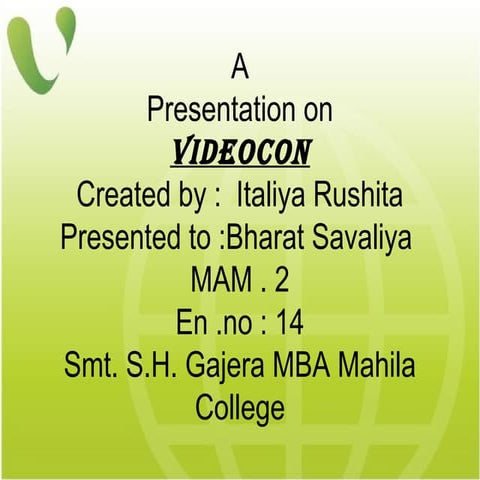 videocon | PPT