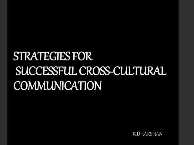 Cross-Cultural Communication | PPT