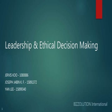 Leadership & Ethical Decision Making | PPTX
