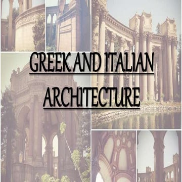 Greek Architecture & Italian architecture | PPTX