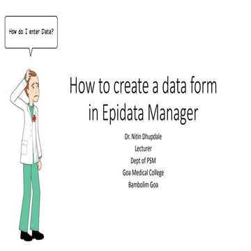 How to create a Dataform by using Epidata manager software | PPTX
