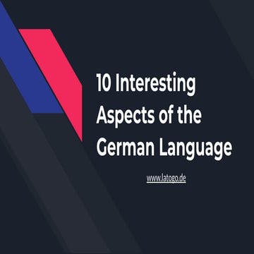 10 Interesting Aspects of the German Language | PDF