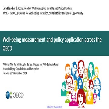 OECD Rural Principles series: Measuring Well-Being in Rural Areas - Bridging Gaps in Data and ...