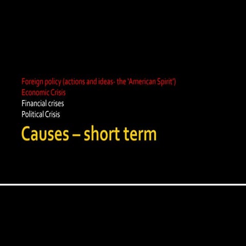 Ppt 3 causes - short term | PPTX